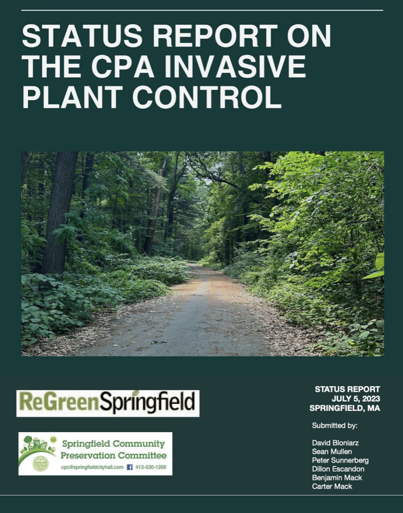 Status Report on Springfield Invasive Plant Control Project Released ...